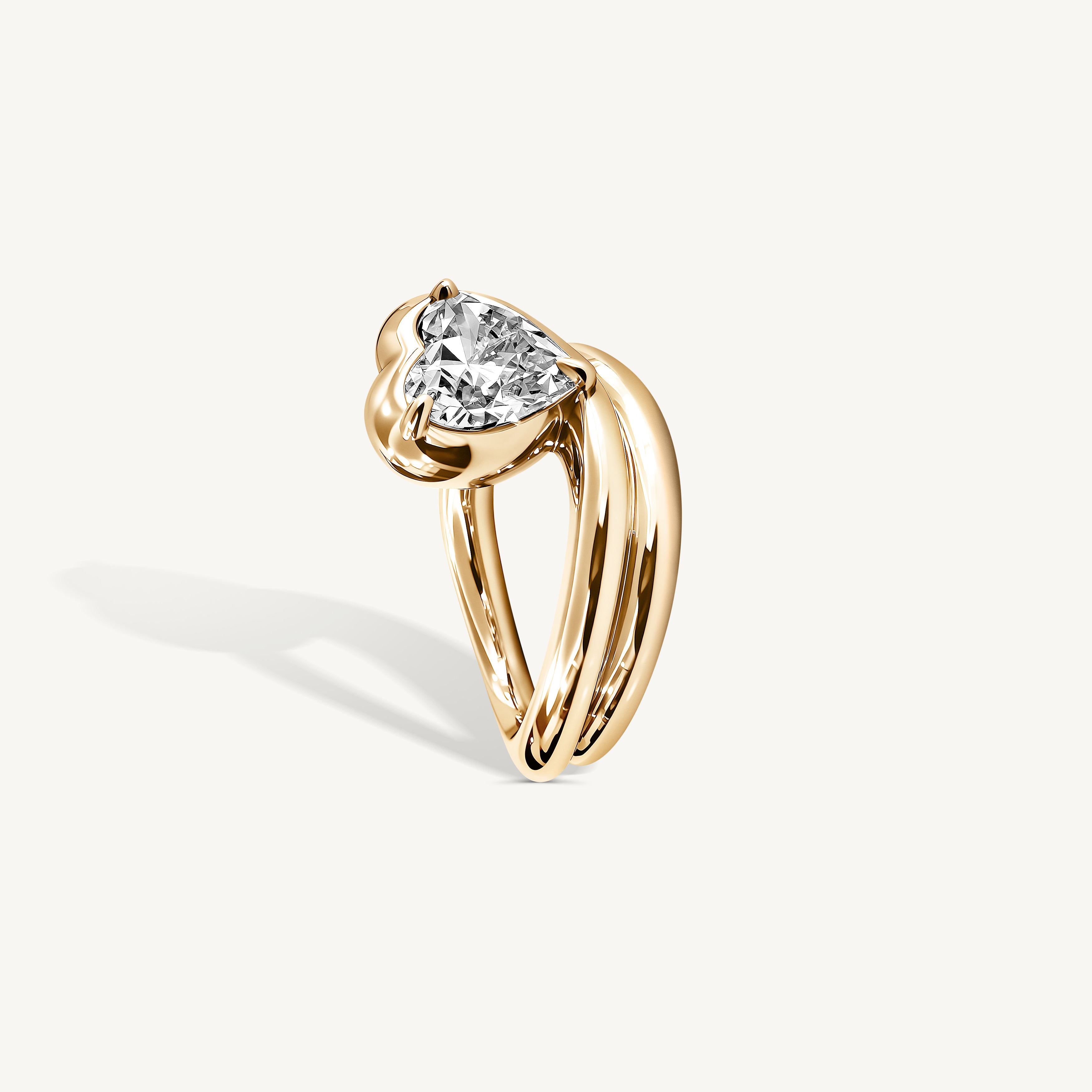 Heart Diamond Lunar Floating Ring – Alder Fine Jewellery