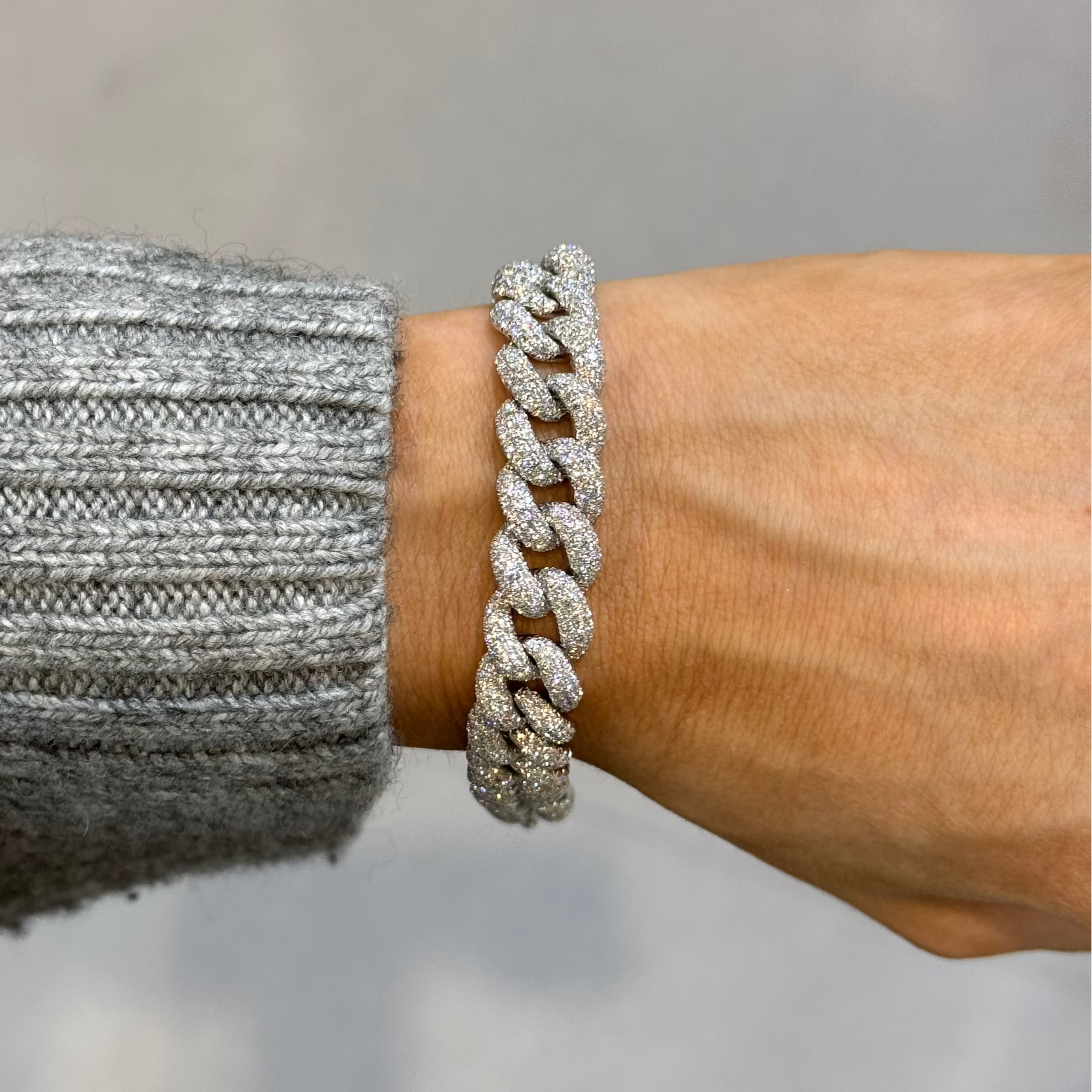 Pavé Cuban Link Chain Bracelet – Alder Fine Jewellery